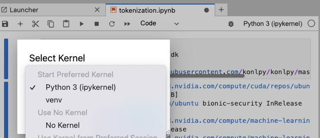 Jupyter에서 가상환경 커널 사용 | Seongbum Tech Blog